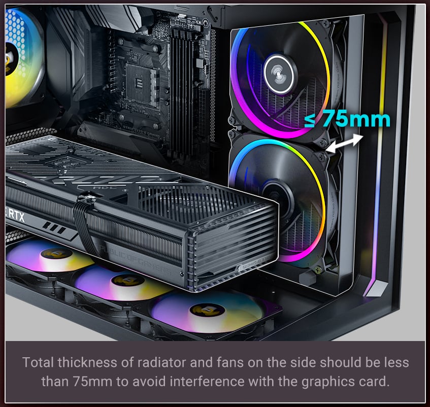 Antec C5 ARGB, 7 x 120mm ARGB PWM Fans Included, Up to 10 Fans Simultaneously, Type-C 3.2 Gen 2 ...